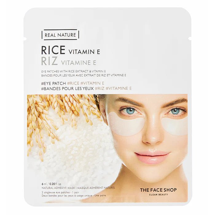 The Face Shop Real Nature Rice Vitamin E Eye Patches.